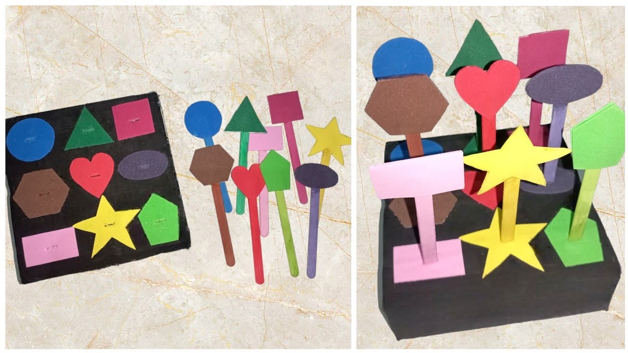 DIY Shapes and Colors activity for kids| Shapes Activities for ...
