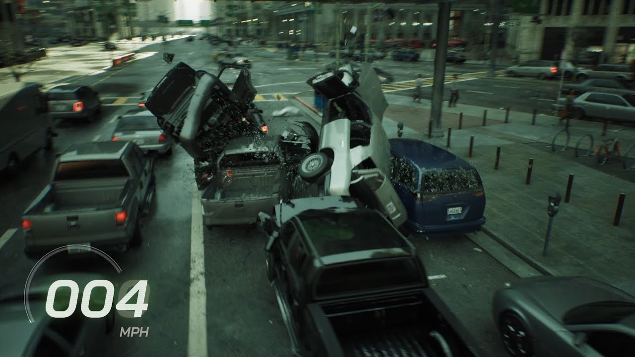 The Matrix Awakens PS5 - 100+MPH Pickup Trucks VS Cars Crash - Unreal ...