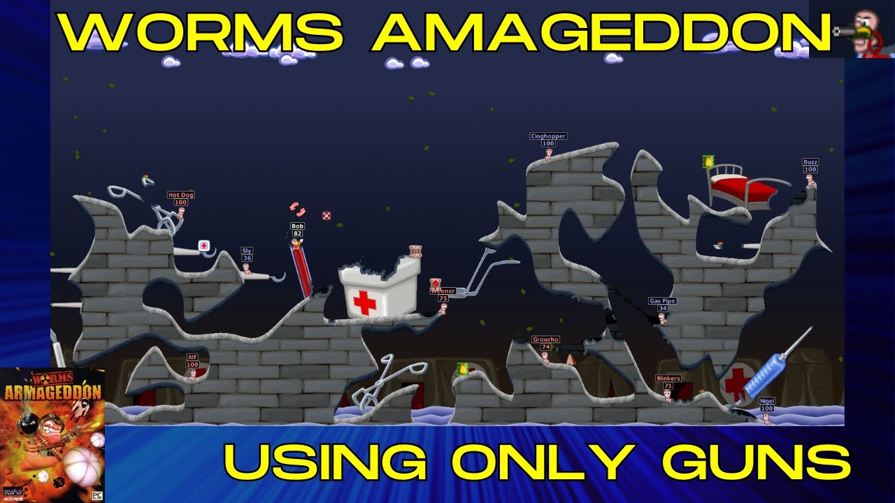 Can I BEAT Worms Armageddon using ONLY GUNS? - YouTube