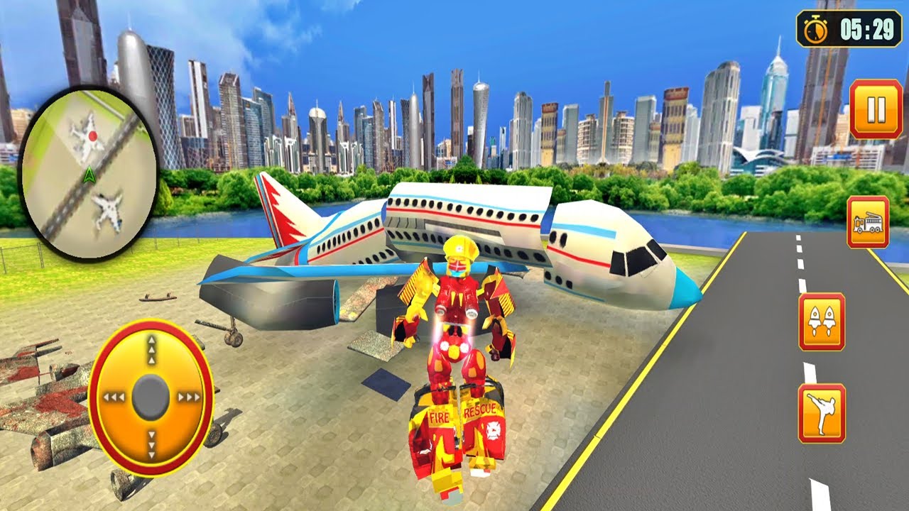 Firefighter Robot Transform - Robot Rescue Airplane - Android Sim Games ...