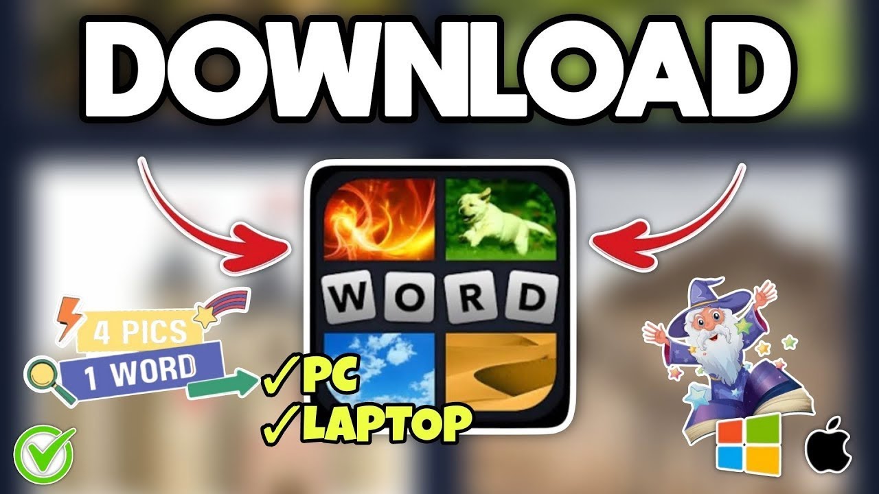 How to Download and 4 PICS 1 WORD Game on PC or Laptop - Easy Step-by ...