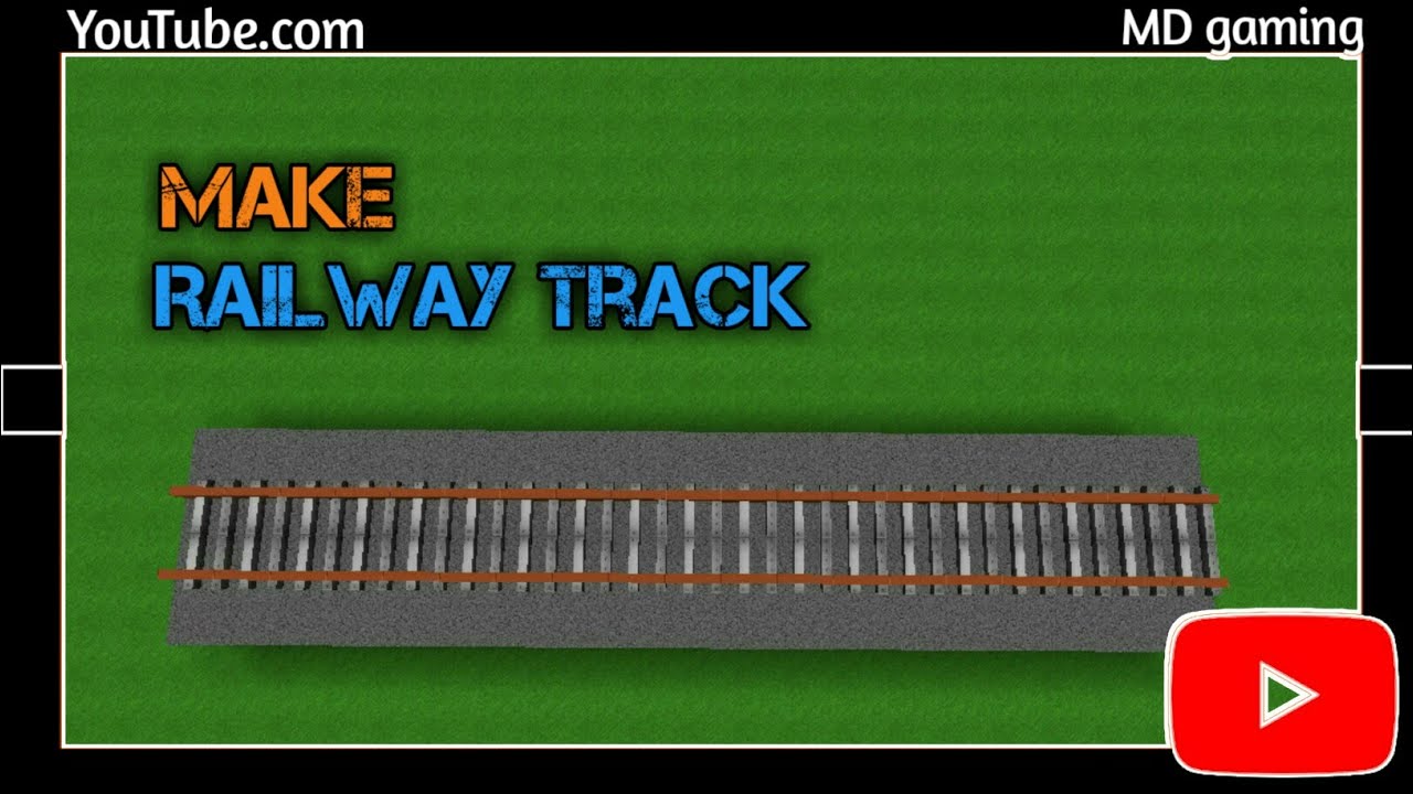 how to make railway track in mini block craft 3d || railway track ...
