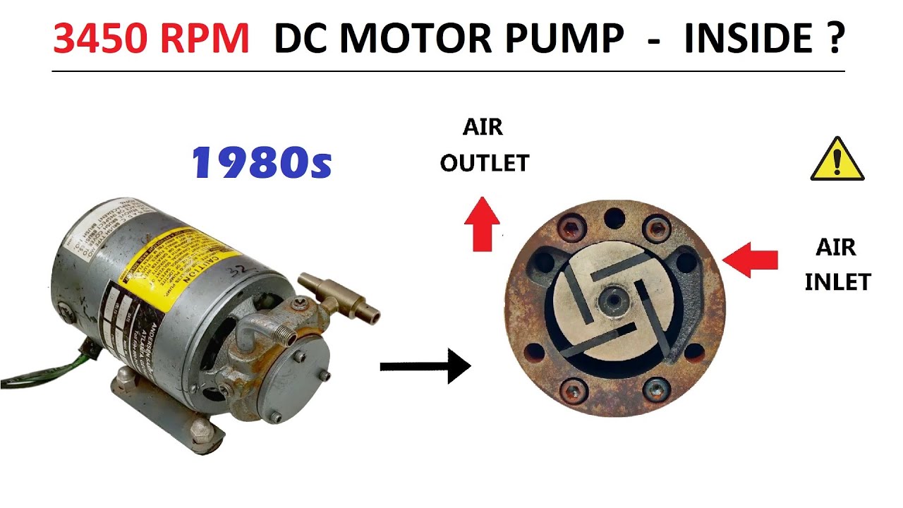 3450 RPM - 12 Volt DC Motor Pump ( GENERAL ELECTRIC ) - What's Inside ...
