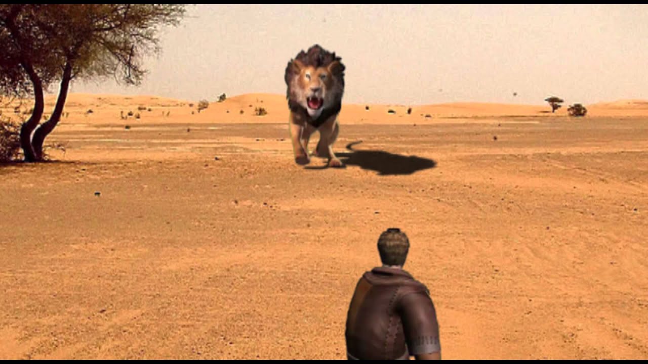 luchando contra el leon rugiente - YouTube