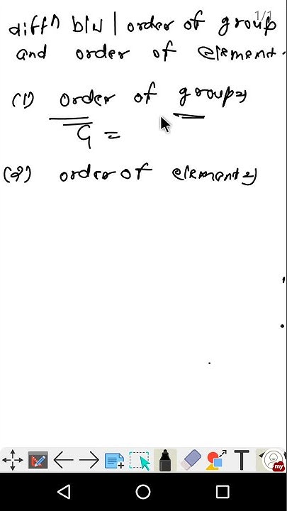 order of group | and order of element | #short - YouTube