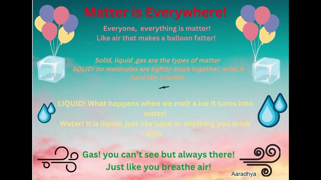 COUPLET poem on Matter/ Integration of Science and English - YouTube