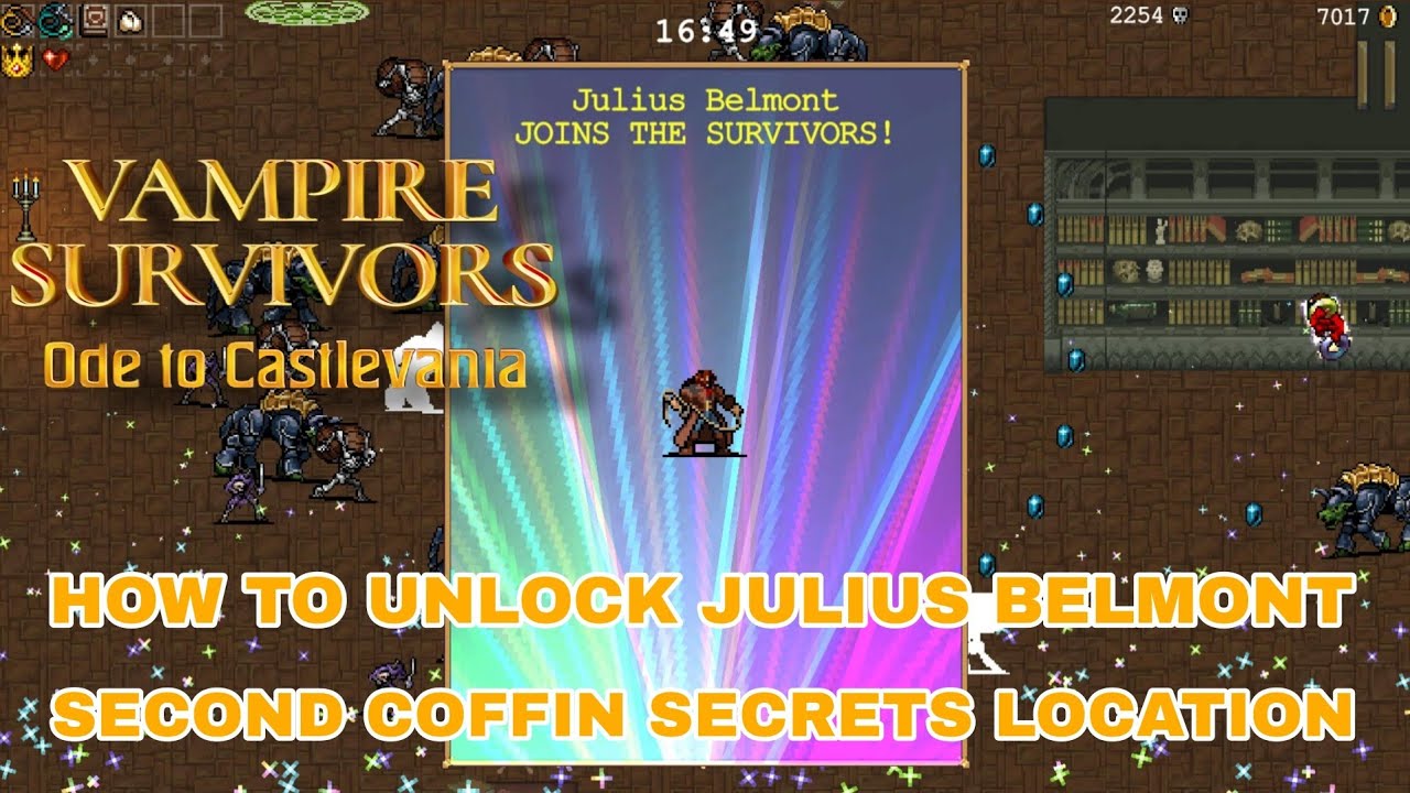 How To Get Julius Belmont Vampire Survivors Ode To Castlevania - YouTube