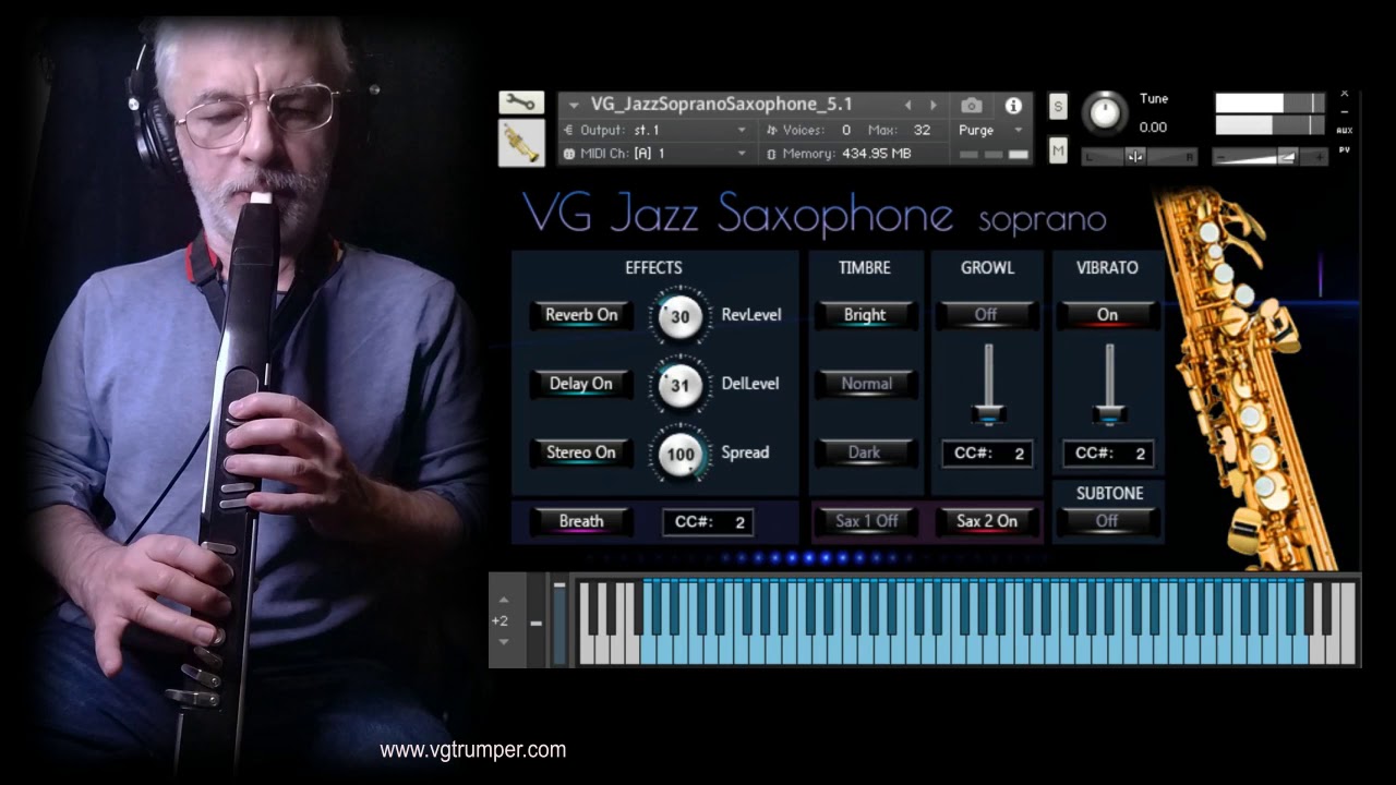 AKAI EWI and Soprano Sax NI Kontakt sound library. Woodwind and brass ...