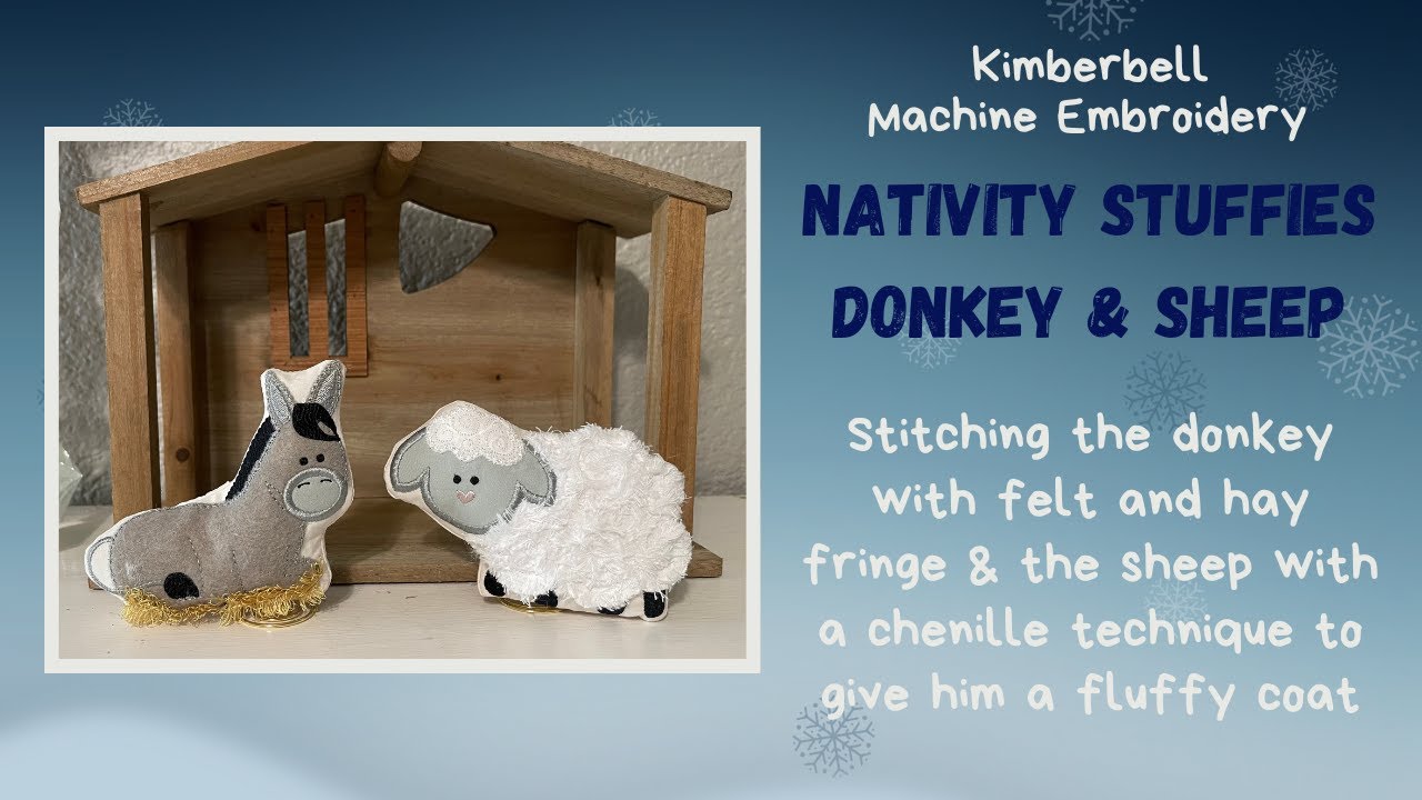 #3 Nativity Stuffies- Donkey & Sheep - Fringe & Chenille techniques ...