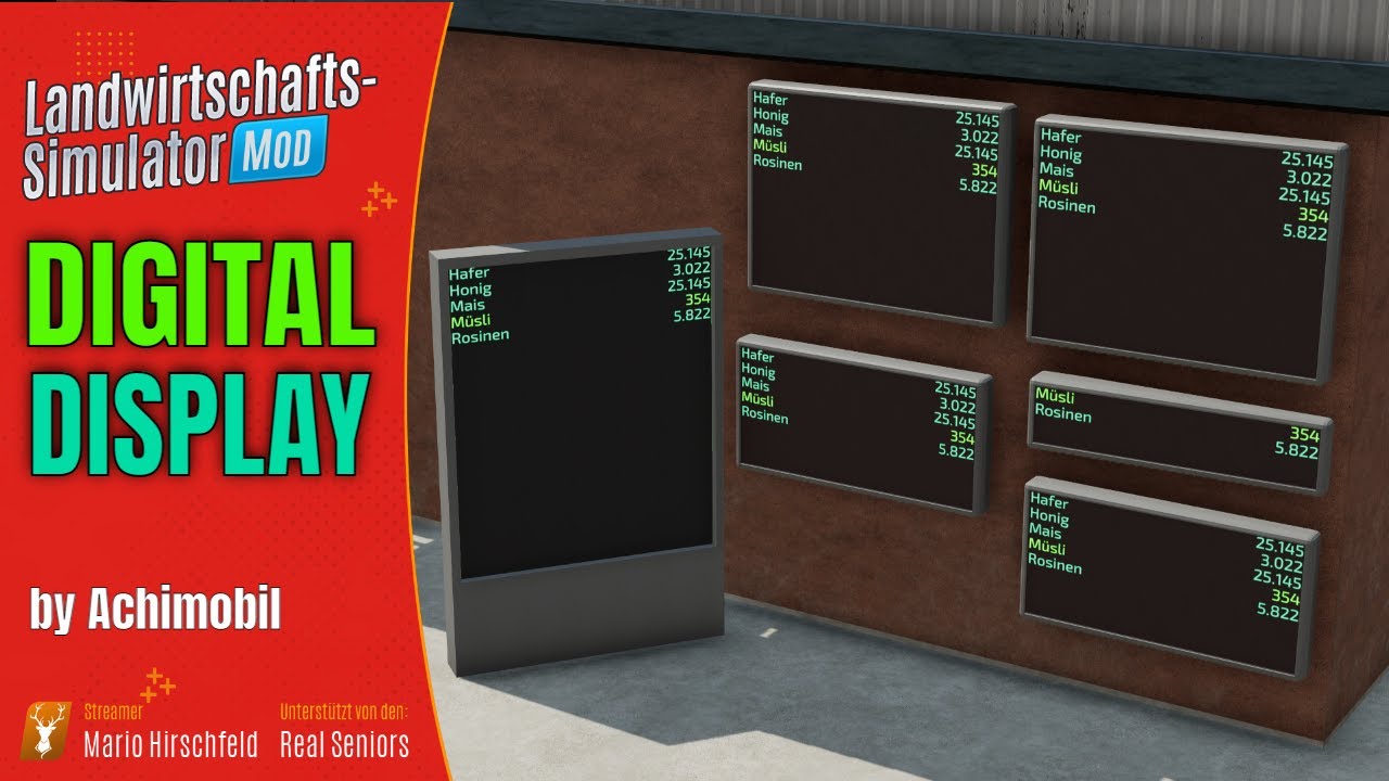 LS22 Mod / Display für ALLES von Achimobil. Die Digitalanzeige für ...