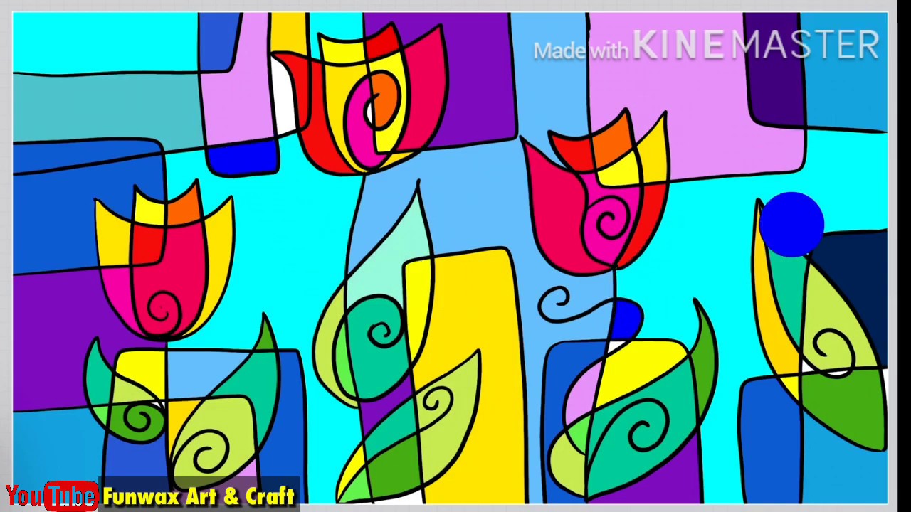 Cubism art of flowers | Learn cubism art lesson for elementary kids ...