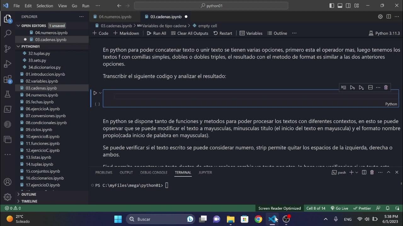 uso de cadenas en Python - YouTube