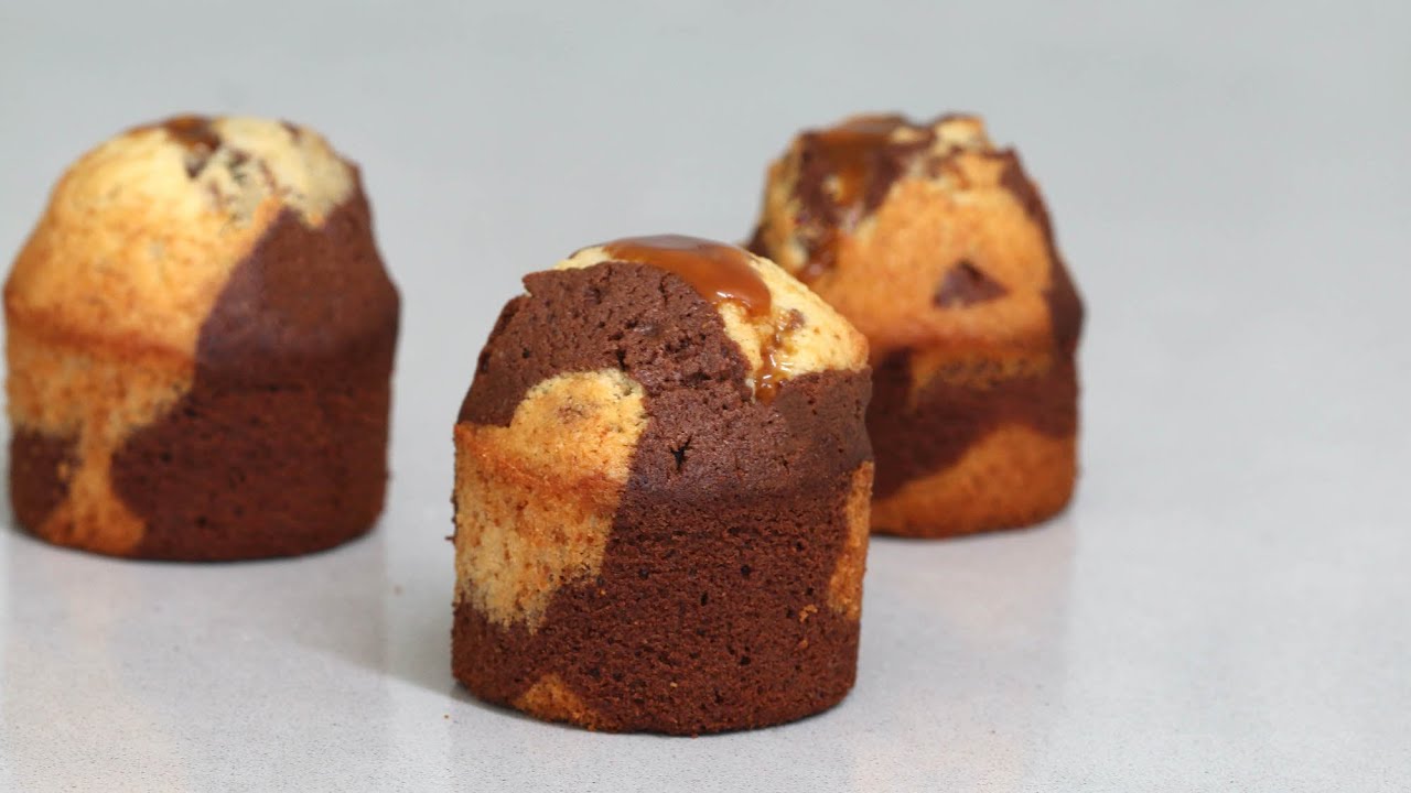 Mini Cake marmolado con Caramelo salado / Mini Marble Cake with Salted ...