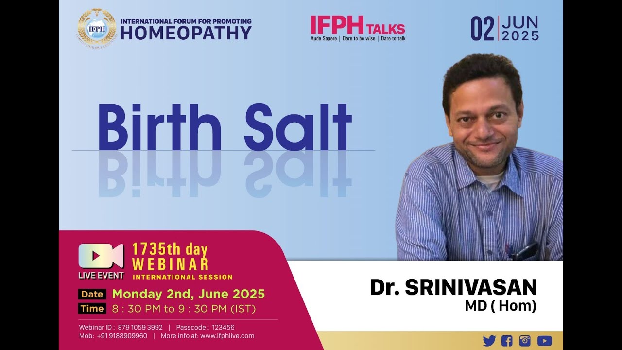 BIRTH SALT - Dr K SRINIVASAN [IFPH] – 1736 - YouTube