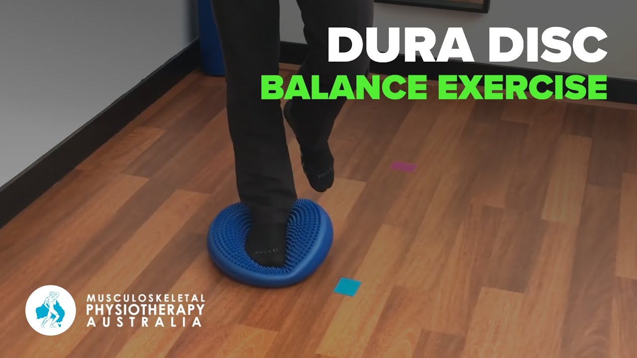 Dura Disc Balance Exercise - YouTube