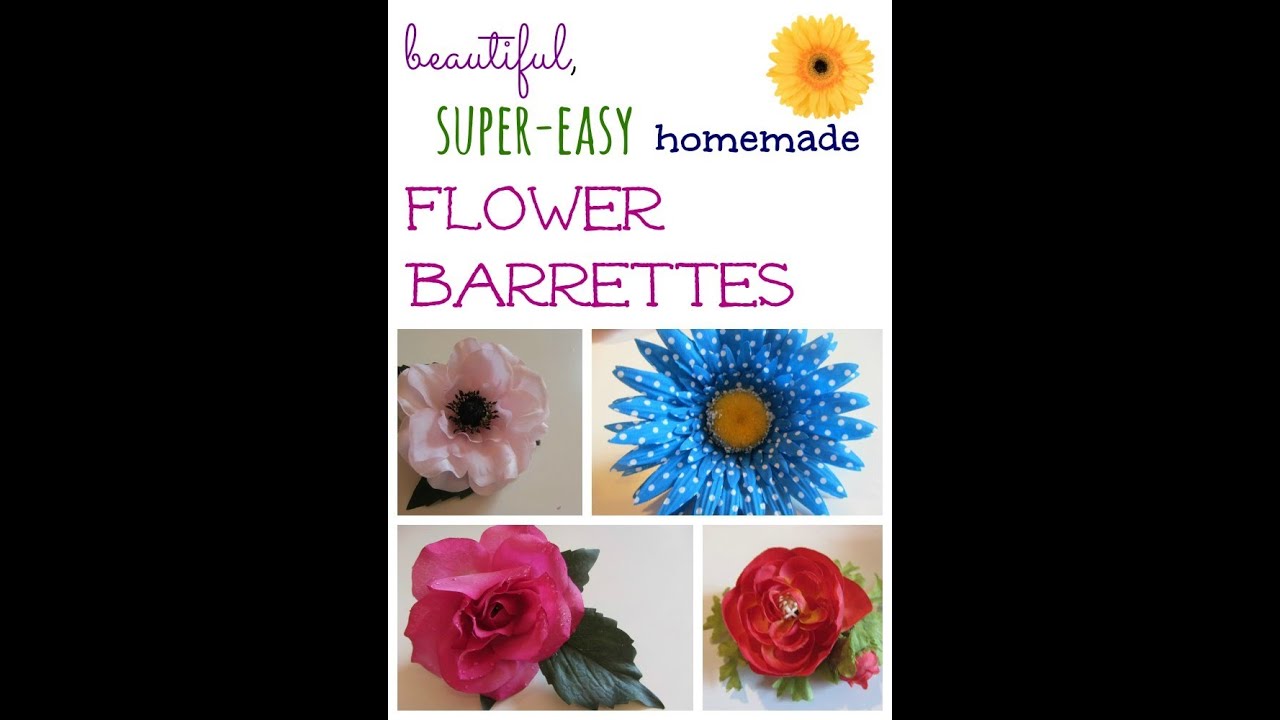 beautiful, easy homemade flower barrettes | crafts | teachmama.com ...