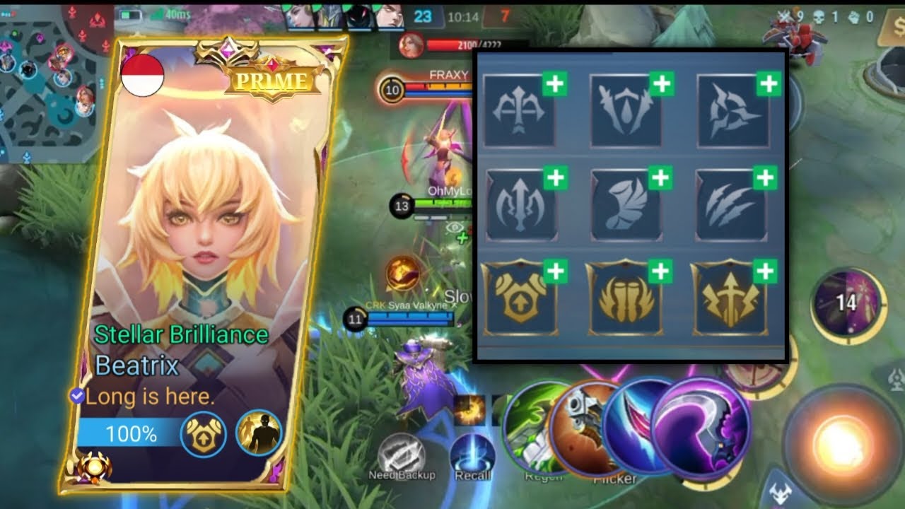 EMBLEM & BUILD BEATRIX TERSAKIT 2023 || GAMEPLAY BEATRIX ~ MLBB - YouTube