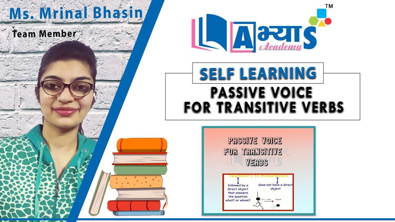 Passive Voice For Transitive Verbs | English | Active Passive Voice ...