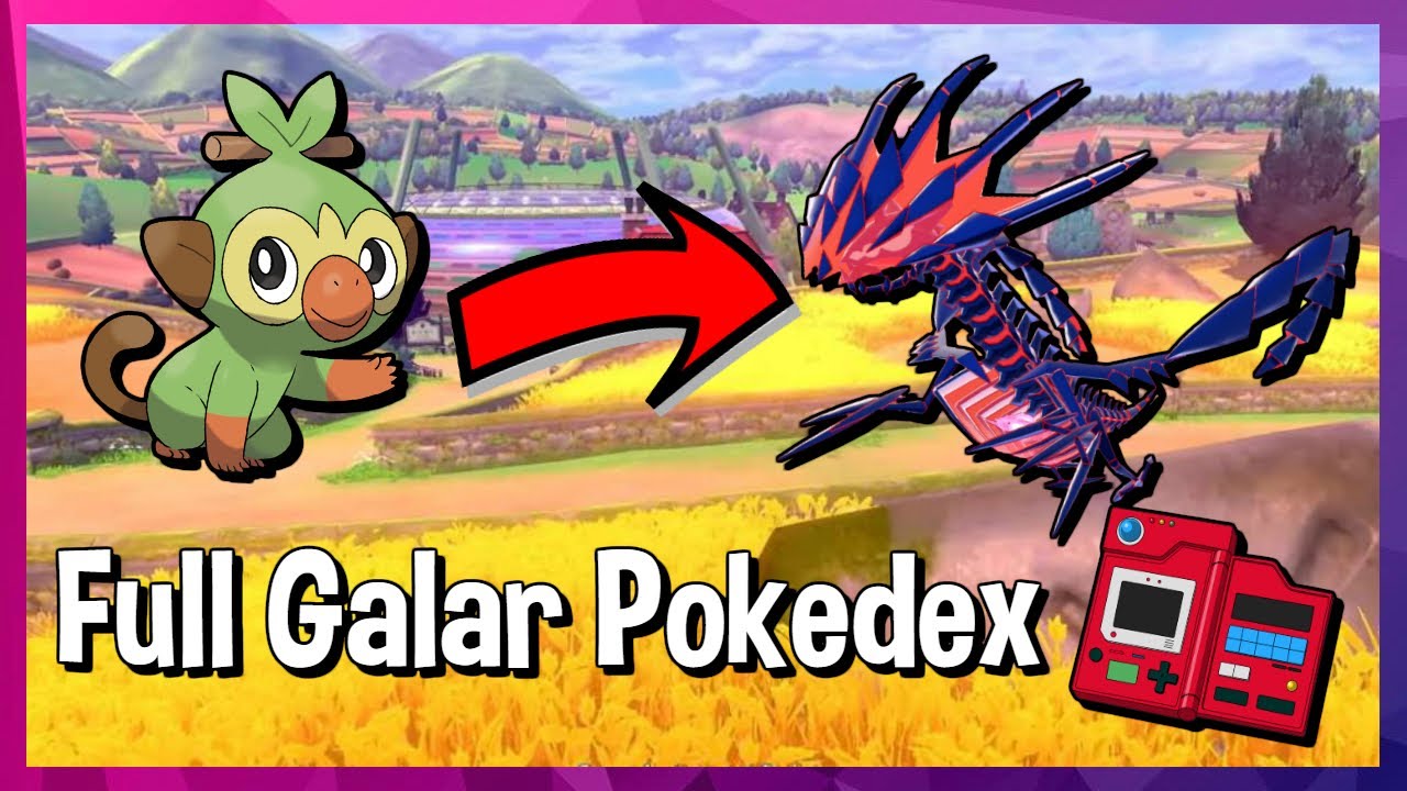 Pokemon Sword and Shield Full Galar Pokedex - YouTube