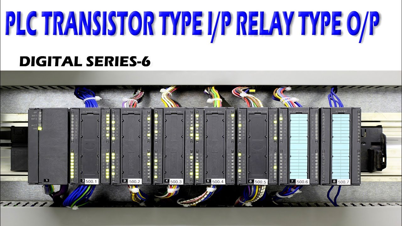 PLC TRANSISTOR TYPE INPUT & RELAY TYPE OUTPUT - YouTube
