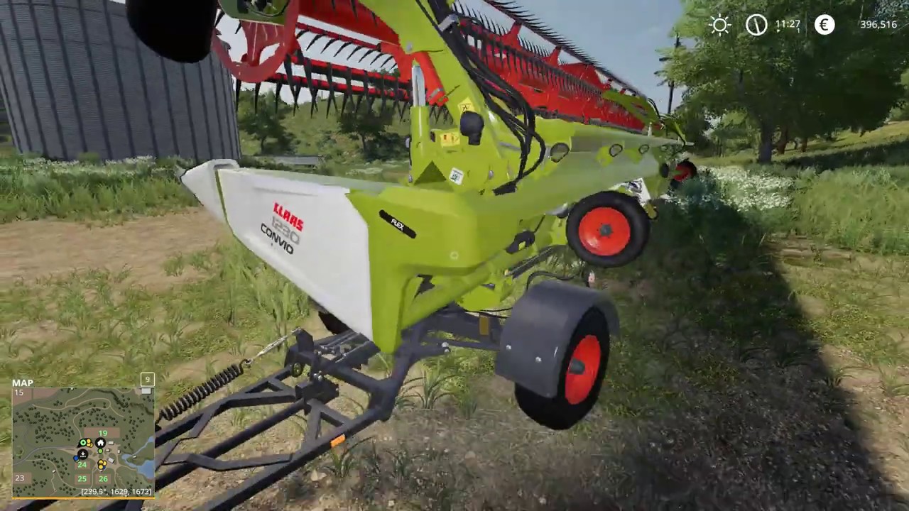 Farming Simulator 19 sliding header trailer - YouTube