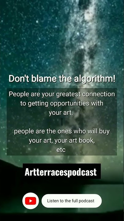 DON'T blame the algorithm! #algorithm #reels #reelsvideo #art #artist #art #connection - YouTube