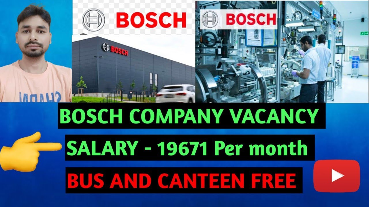 Bosch company Pune job vacancy 2024||Chakan job||💯 job||Classical ...