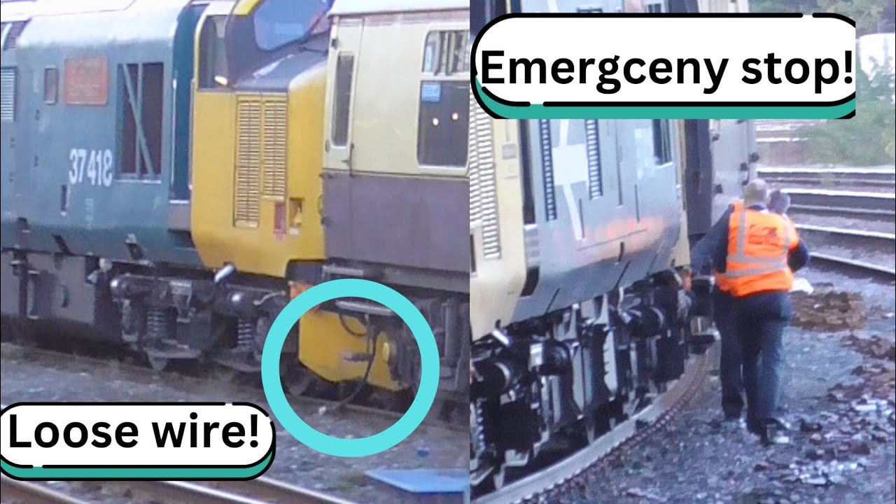 Loose eth cable causes unplanned stop on the Class 37! (At Preston ...