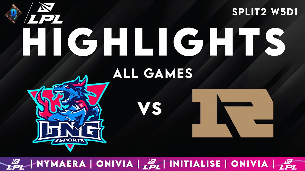 LNG vs RNG ALL GAMES Highlights | LPL Spring 2025 | LNG Esports vs Royal Never Give Up by Onivia ...