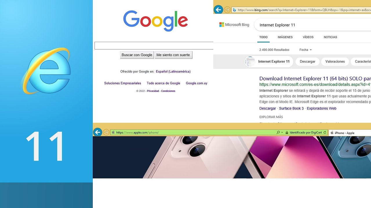 Navegando con Internet Explorer 11 en 2022 - YouTube