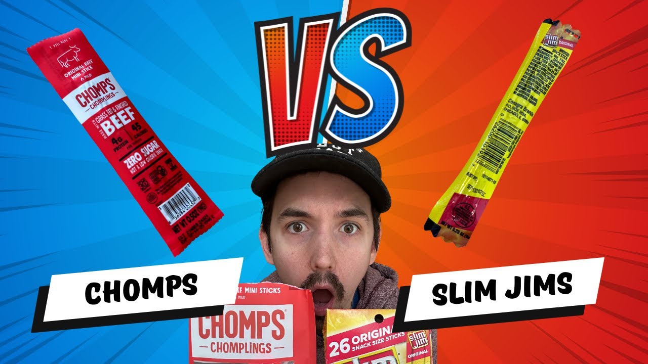 Slim Jims VS Chomps - Which Meat Stick is Better? - YouTube
