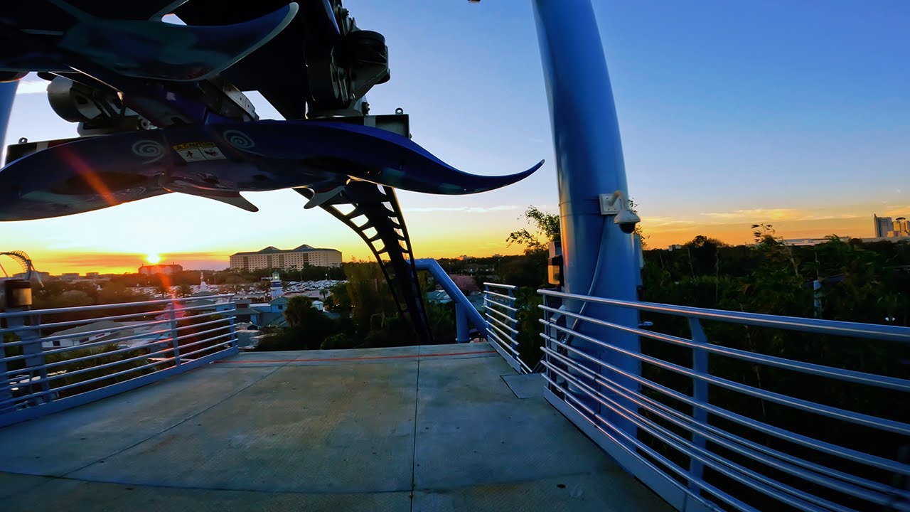 Manta Sunset POV | Ultra Smooth Flying Coaster | SeaWorld Orlando | 4K ...
