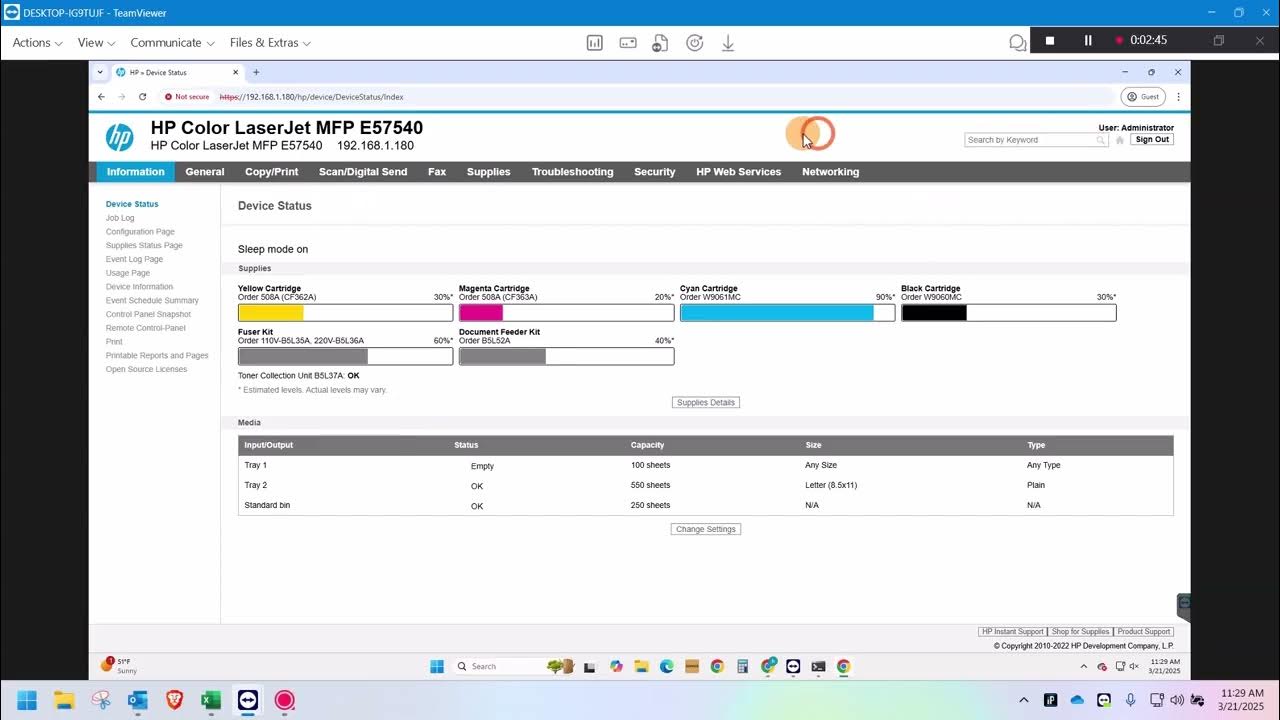How verify IP address of computer when scanning to folder stops - and how to update IP on HP ...