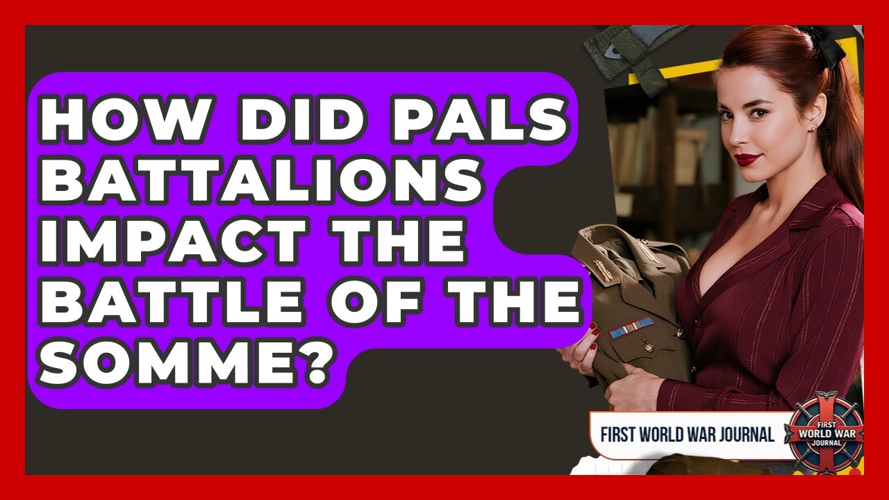 How Did Pals Battalions Impact The Battle Of The Somme? - First World ...
