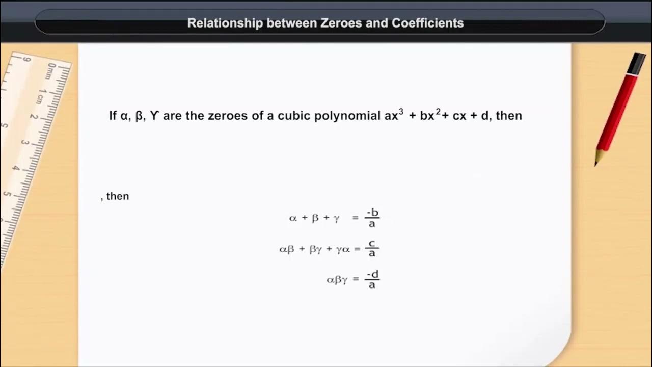 Relationship between Zeroes and Coefficients | Class 10 | Maths - YouTube