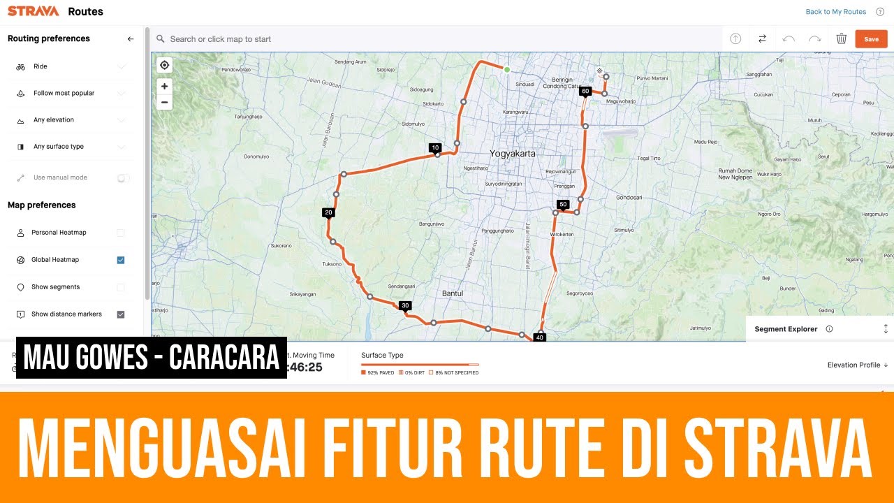 Menggunakan Fitur Rute di Strava Premium | Cara Cara | Mau Gowes - YouTube