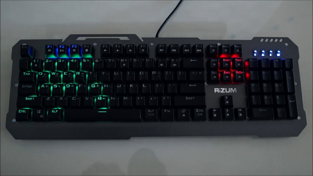 RIZUM G FACTOR Z80 RGB Mechanical Gaming Keyboard TEST2 - YouTube