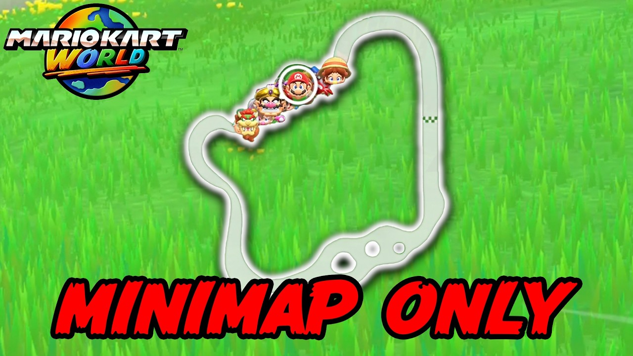 Can I win Mario Kart looking at the MINI-MAP ONLY? - YouTube
