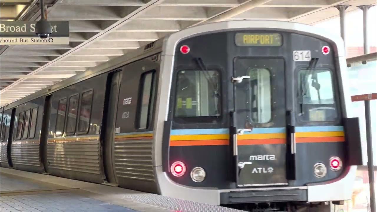 MARTA South & North Bound Train of CQ312's & CQ310/CQ311's on the Gold & Red Lines @ Garnett ...