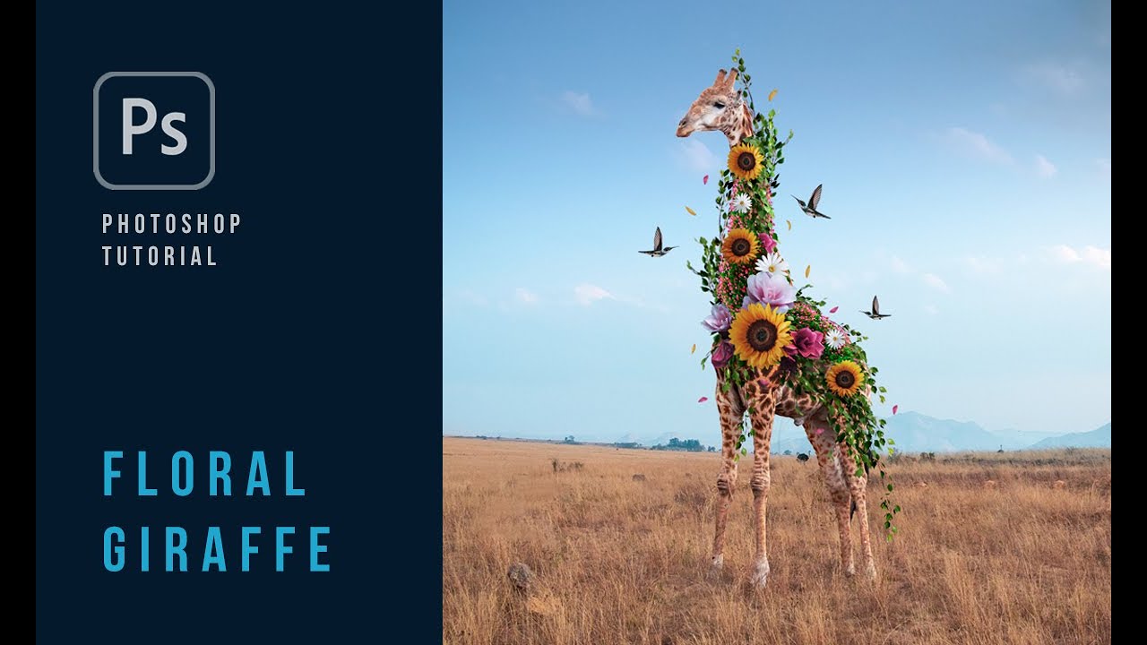 Photoshop Tutorial - Grow Ivy, Leaf and Flower on Animal - YouTube