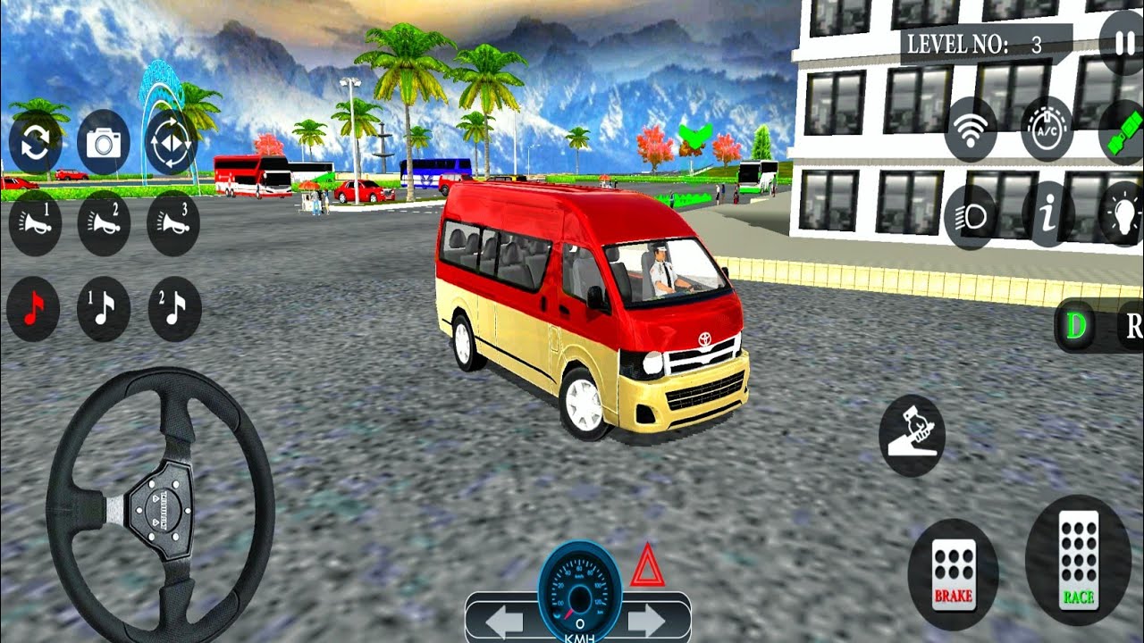 Bus Driving Game Coach Bus 3D: Toyota Hiace Passengers Transporting ...