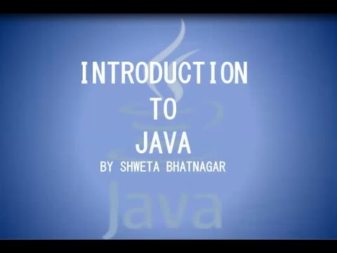 JAVA #1 INTRODUCTION TO JAVA - YouTube
