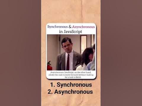 Synchronous And Asynchronous In JavaScript #javascript #bca #synchronous #asynchronous - YouTube