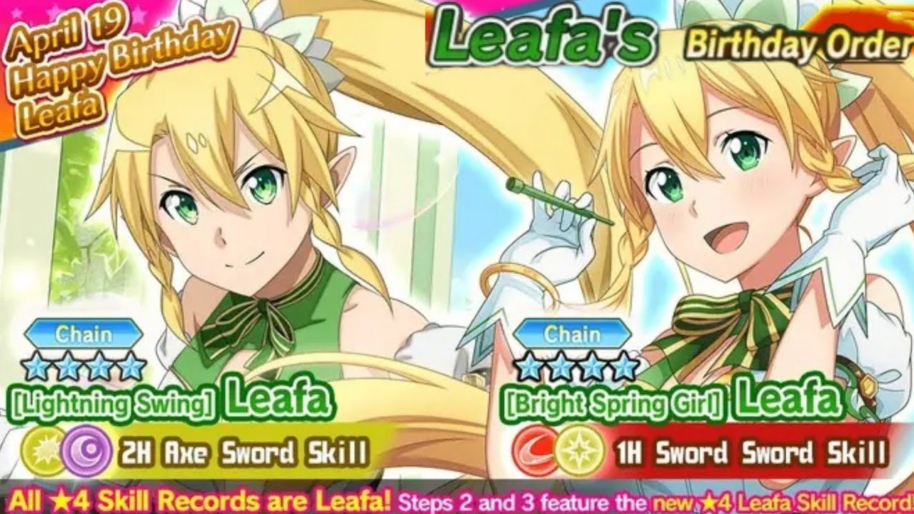 SAOIF : April 19 - Leafa's Birthday Order 2025 (Step 1 Only) - YouTube