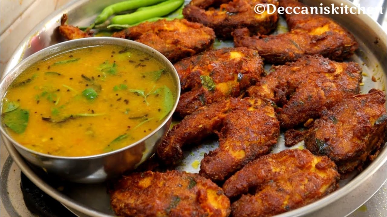 Budme ki khatti Dal & Fish Fry/ Lunch and dinner combo/ Hyderabadi ...