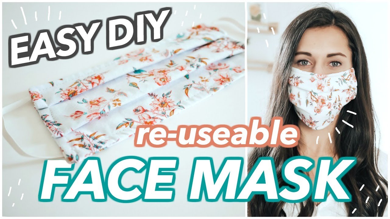 How to SEW a Fabric FACE MASK || EASY DIY TUTORIAL - YouTube