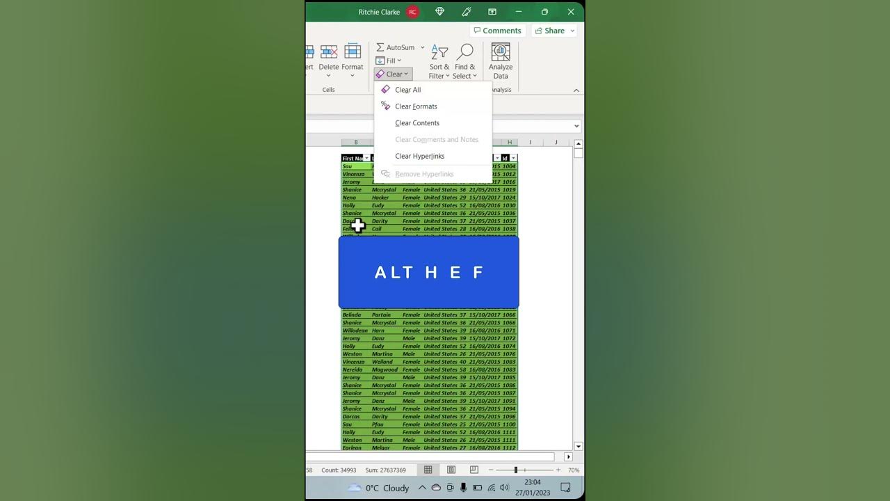 How to Remove Formatting on Excel Instantly | Advance Excel Formula ...
