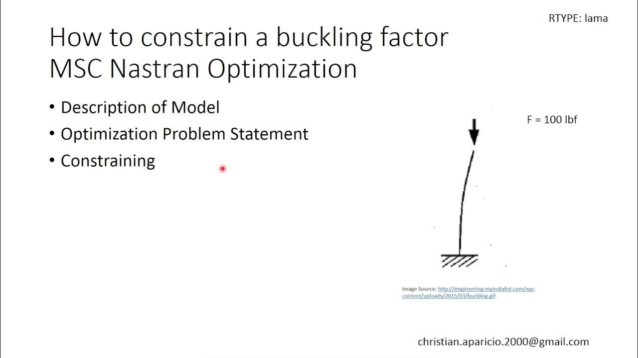 How to constrain Buckling - MSC Nastran Optimization - YouTube