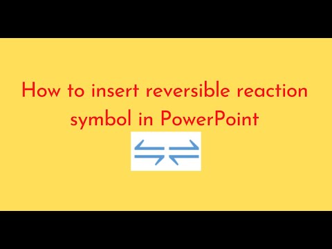 How to insert reversible reaction symbol in PowerPoint - YouTube