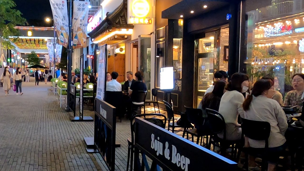 4K Songdo Evening Walk | Triple Street Sep. 2020 | Incheon Korea - YouTube
